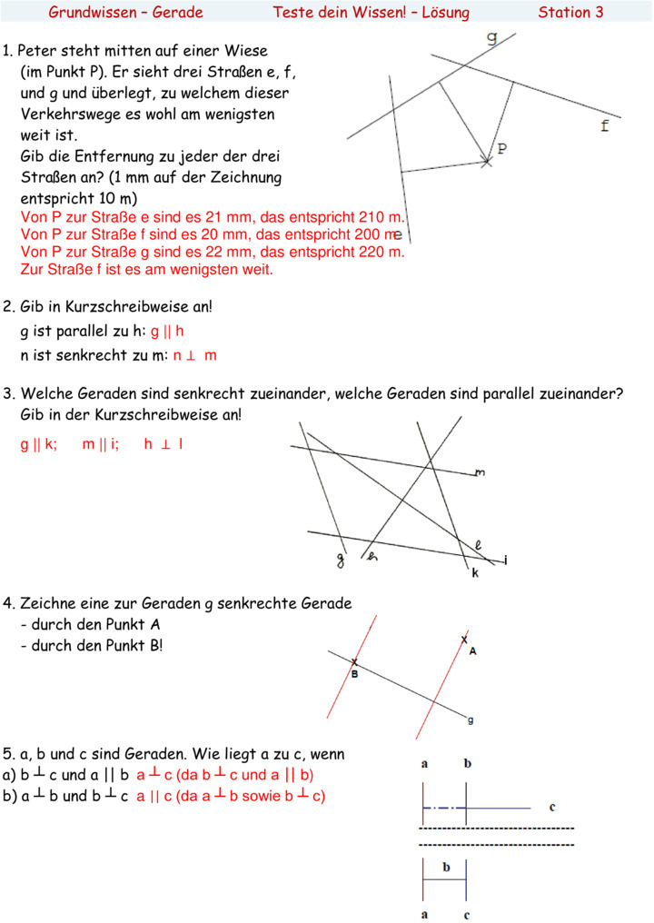 Übungsblatt zu Geometrie [6. Klasse]