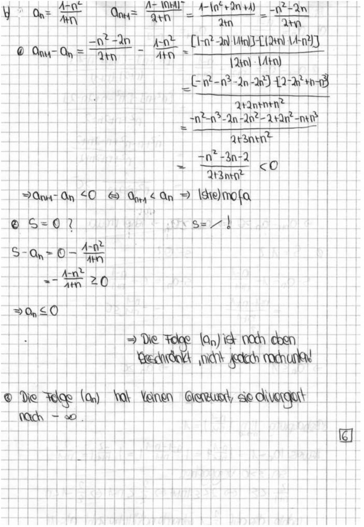 Klassenarbeit zu Arithmetische Folgen