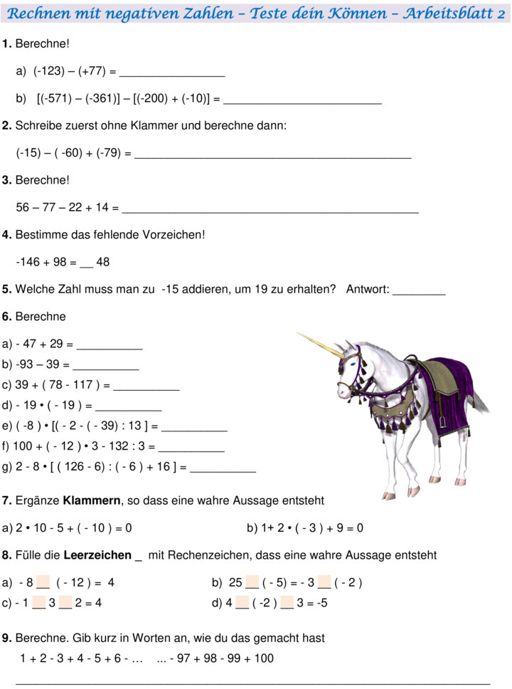 Übungsblatt zu Sonstiges [Mathe 6. Klasse]